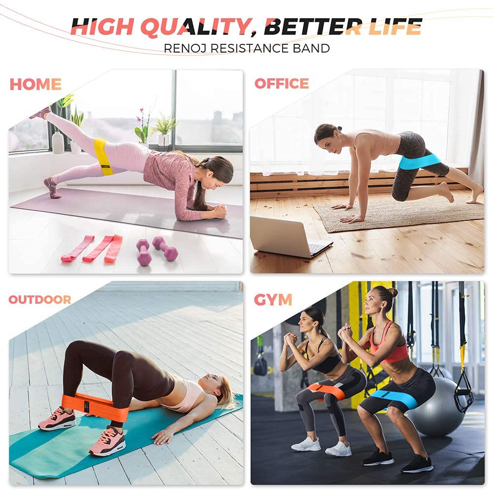 Resistance Bands, Exercise Workout Bands for Women and Men, 5 Set of Stretch Bands for Booty Legs, Pilates Flexbands