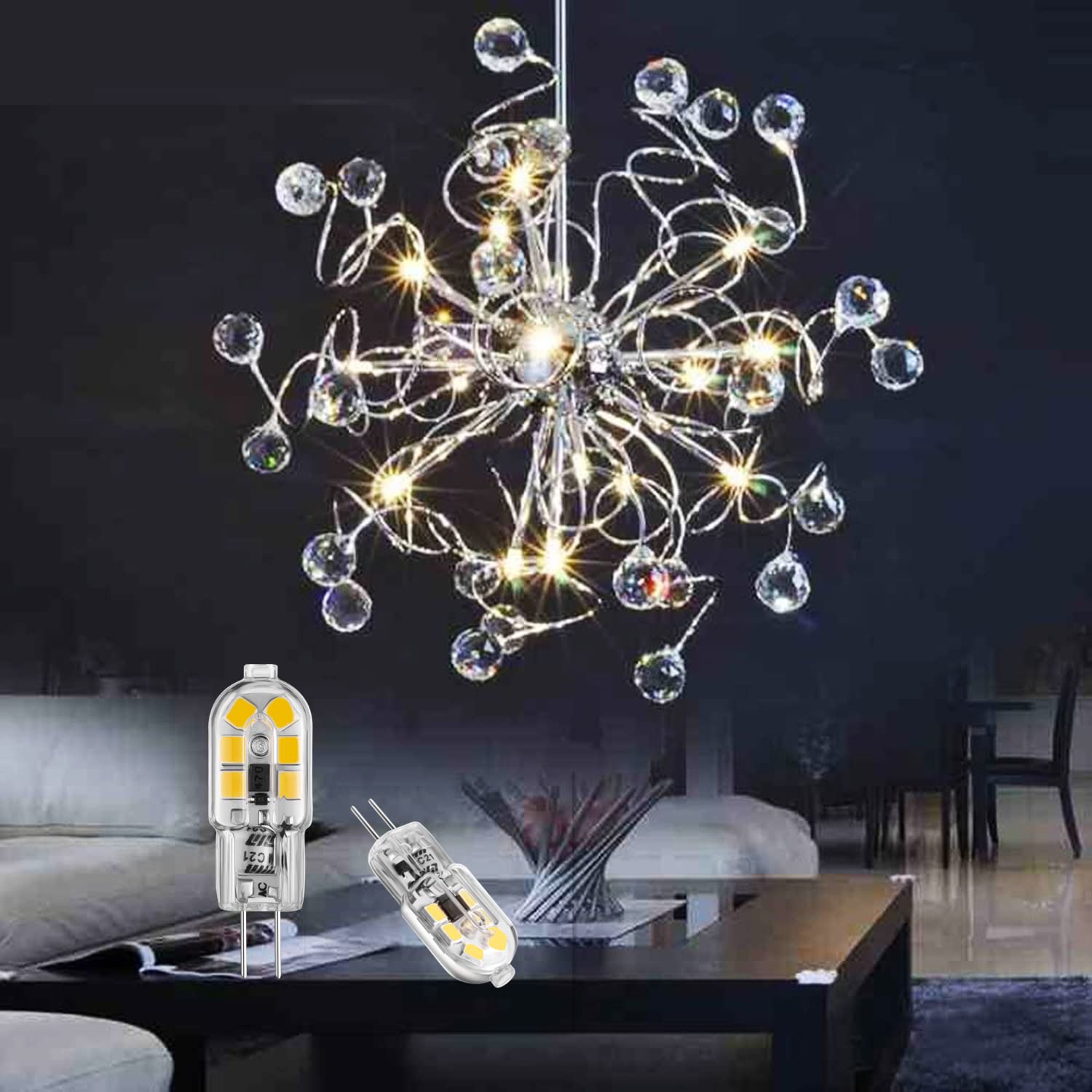 ππ«π’π¨π¦π§π² G4 LED Bulb 12V G4 Bi Pin Bulb 2W Equivalent to Halogen lamp 20W, 6000K White Light, Non-dimmable, Suitable for Landscape Bulbs 10-Pack