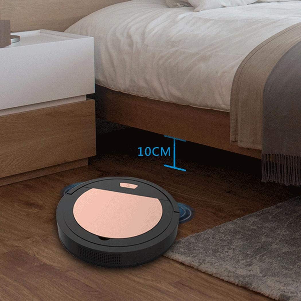 Rechargeable Smart Robot Vacuum Cleaner Automatic Sweeping Mopping Machine Robotic Vacuums (Black1)