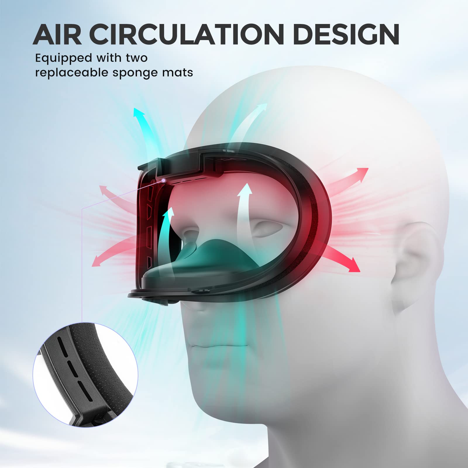 XROS VR Fitness Facial Interface Cover Compatible with Meta Oculus Quest 2, Soft Comfortable and Breathable Face Cover Foam Pad Replacement Accessories