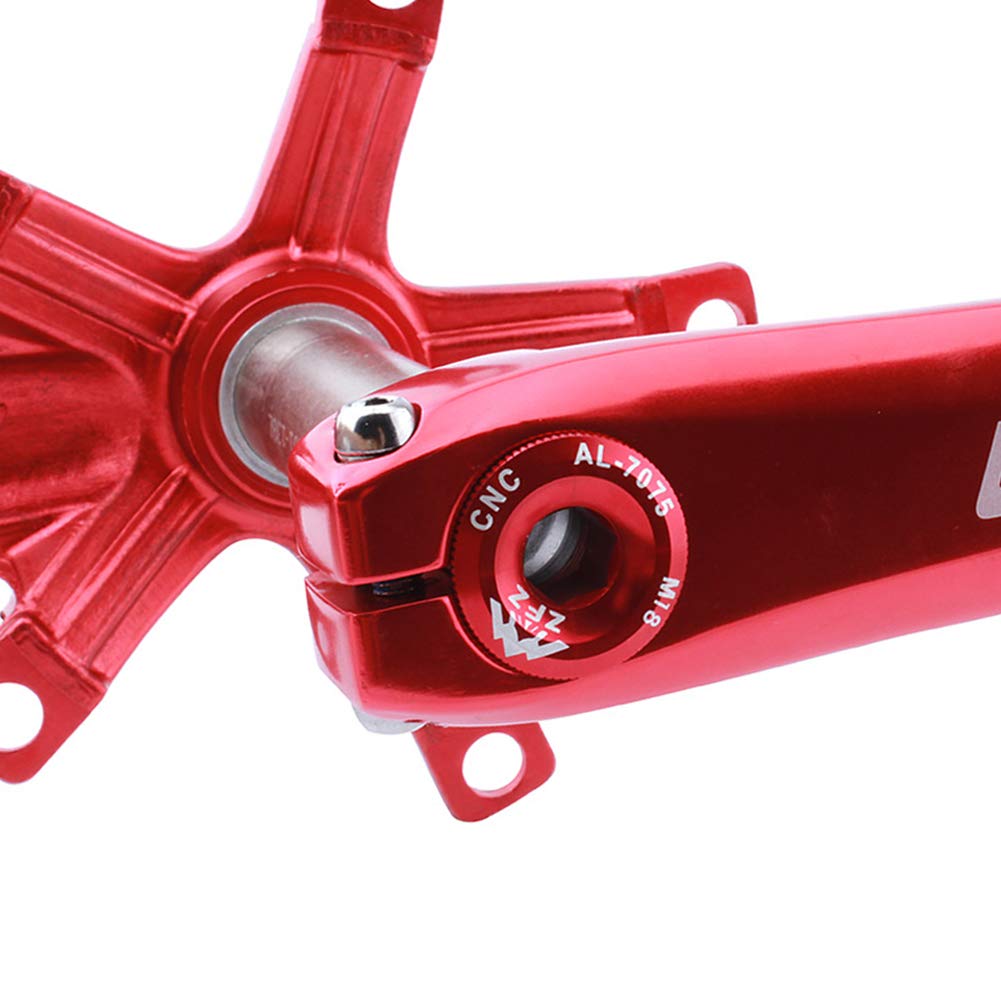 Saipe 2 Pcs Bicycle Crank Screws M20 Crank Arm Screws Crank Fixing Bolt Aluminum Alloy CNC Crankset Screws for MTB Mountain Road Bike Riding (Red)
