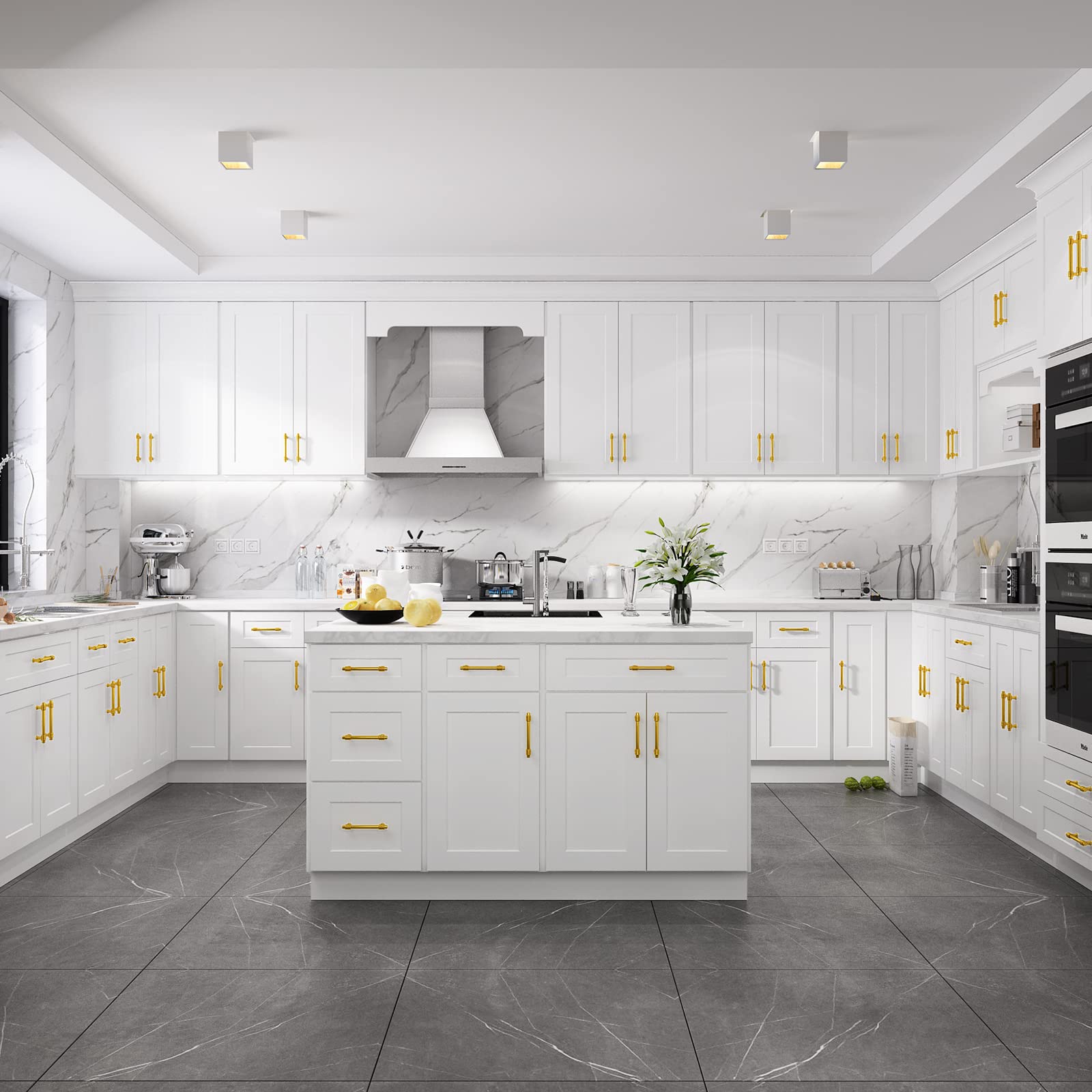 ROOMTEC Kitchen Base Cabinets, Sideboard Storage Cabinet, Entryway Cabinet with Soft Closing Doors 18" W X 24" D X 34-1/2"H