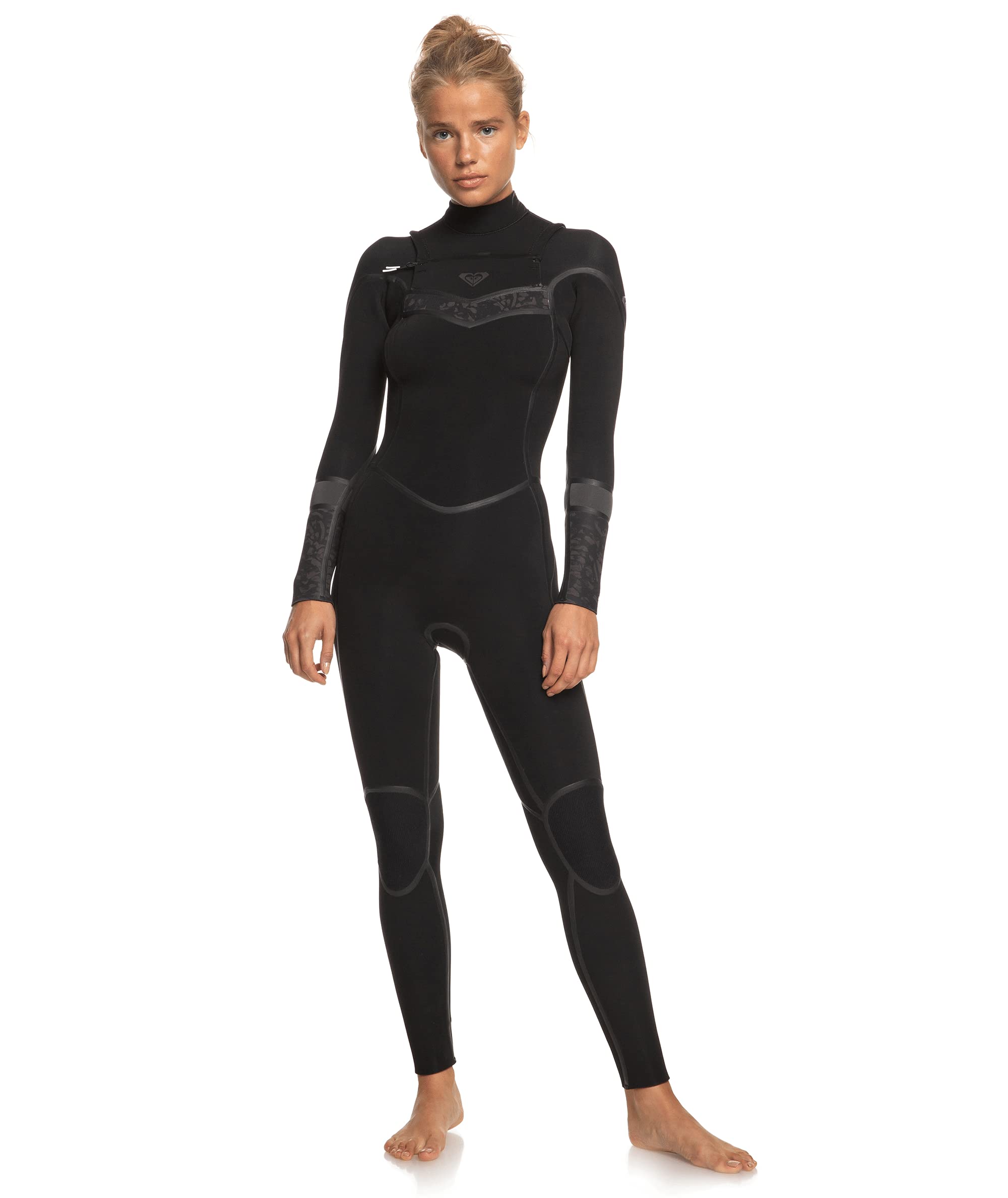 Roxy Womens 4/3 Syncro+ Front Zip LFS Wetsuit - Black/Black | 14