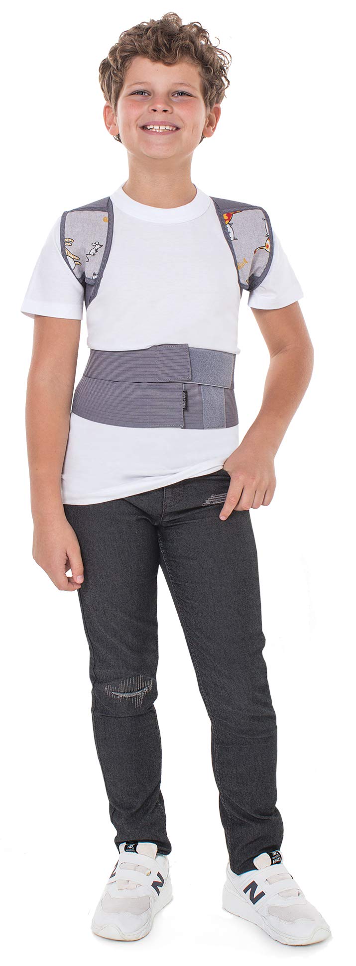 Posture Corrector Back Support Brace for Kids Teenagers & Young Adults Large Grey