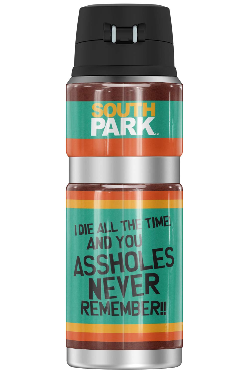 South Park Kenny THERMOS STAINLESS KING Stainless Steel Drink Bottle, Vacuum insulated & Double Wall, 24oz