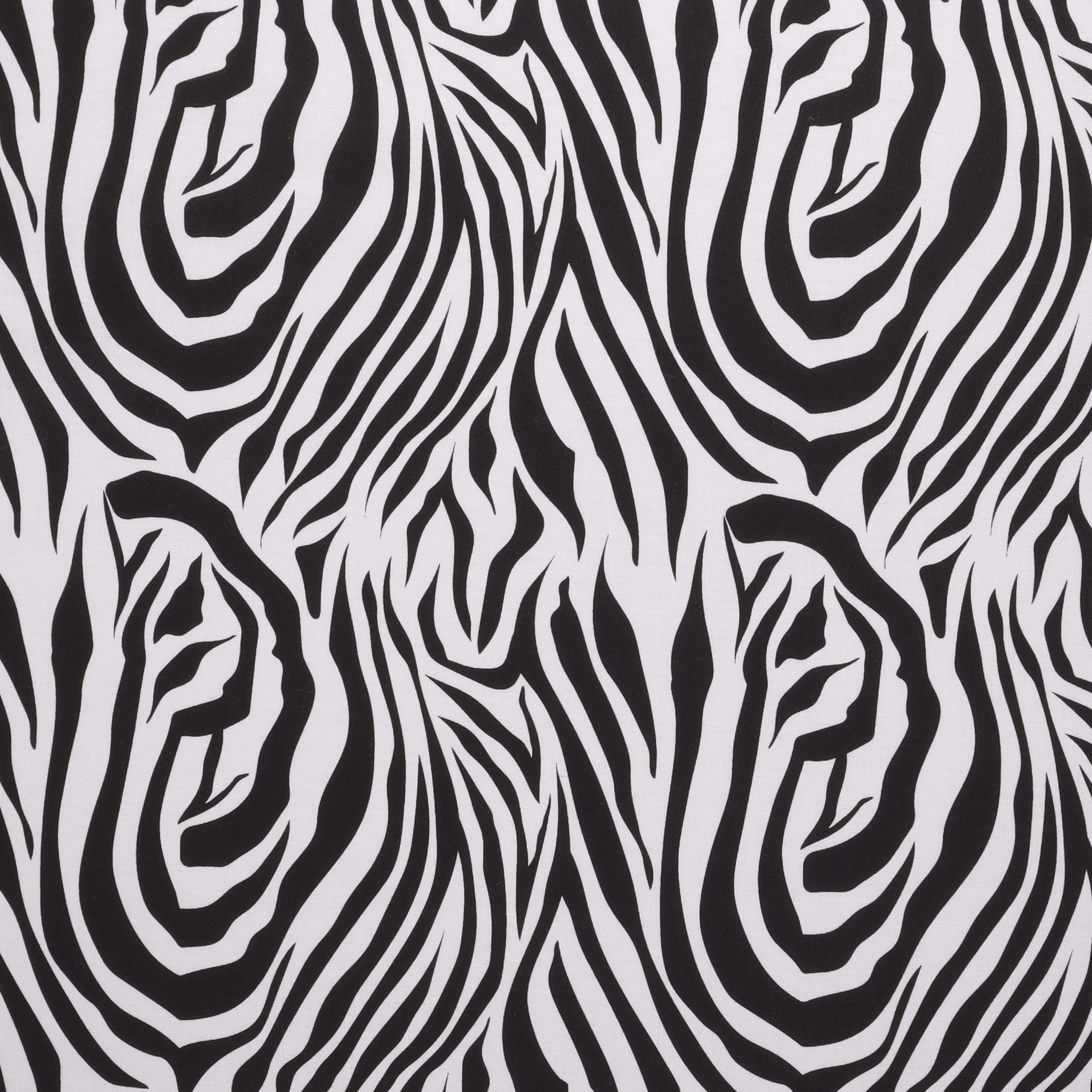 Mook Fabrics Cotton Skin Prints, Black/White Cut by The Yard