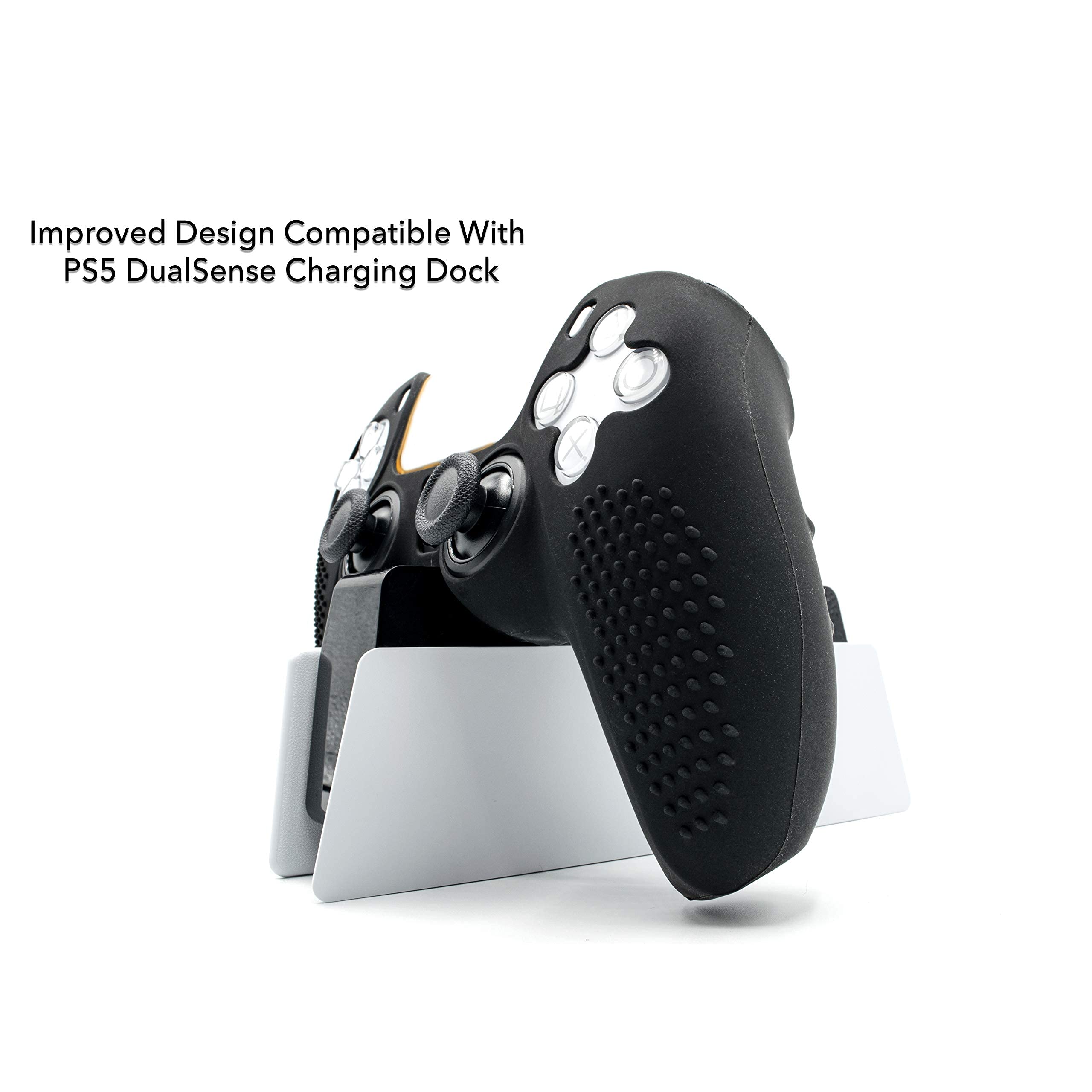 PS5 Controller Skins Cover 4 Pack - Silicone Anti-Slip Grip Case Design Improved for PlayStation 5 DualSense Charging Station