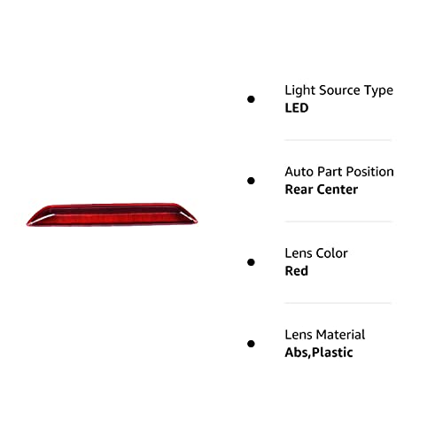 Rear Center Third 3rd Brake LED Light High Mount Stop Light Lamp Fits for 2015-2020 Ford Transit 150 Transit 250 Transit 350 350 HD