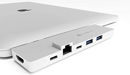 NOV8Tech USB C Hub Adapter for MacBook Air M1 Gold 2022/2021-2018, Mac Air USB Thunderbolt 3 Multiport Adapters with 4K HDMI, Gigabit Ethernet, TB3 100W PD, SD 4.0 UHS-II & MicroSD Reader, 2X USB 3.0