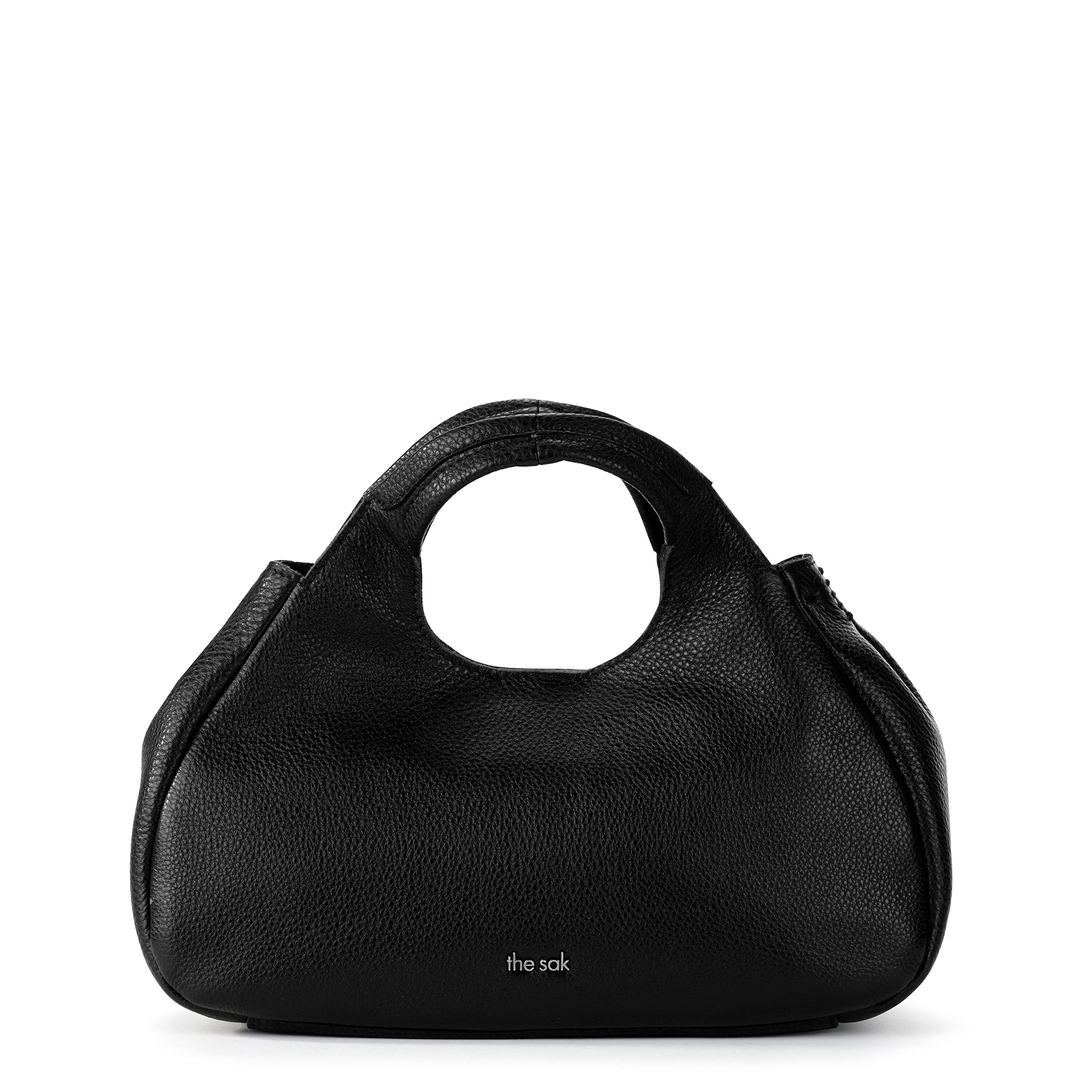 The Sak Rylan Mini Satchel in Leather, Convertible Purse with Adjustable Crossbody Strap, Black