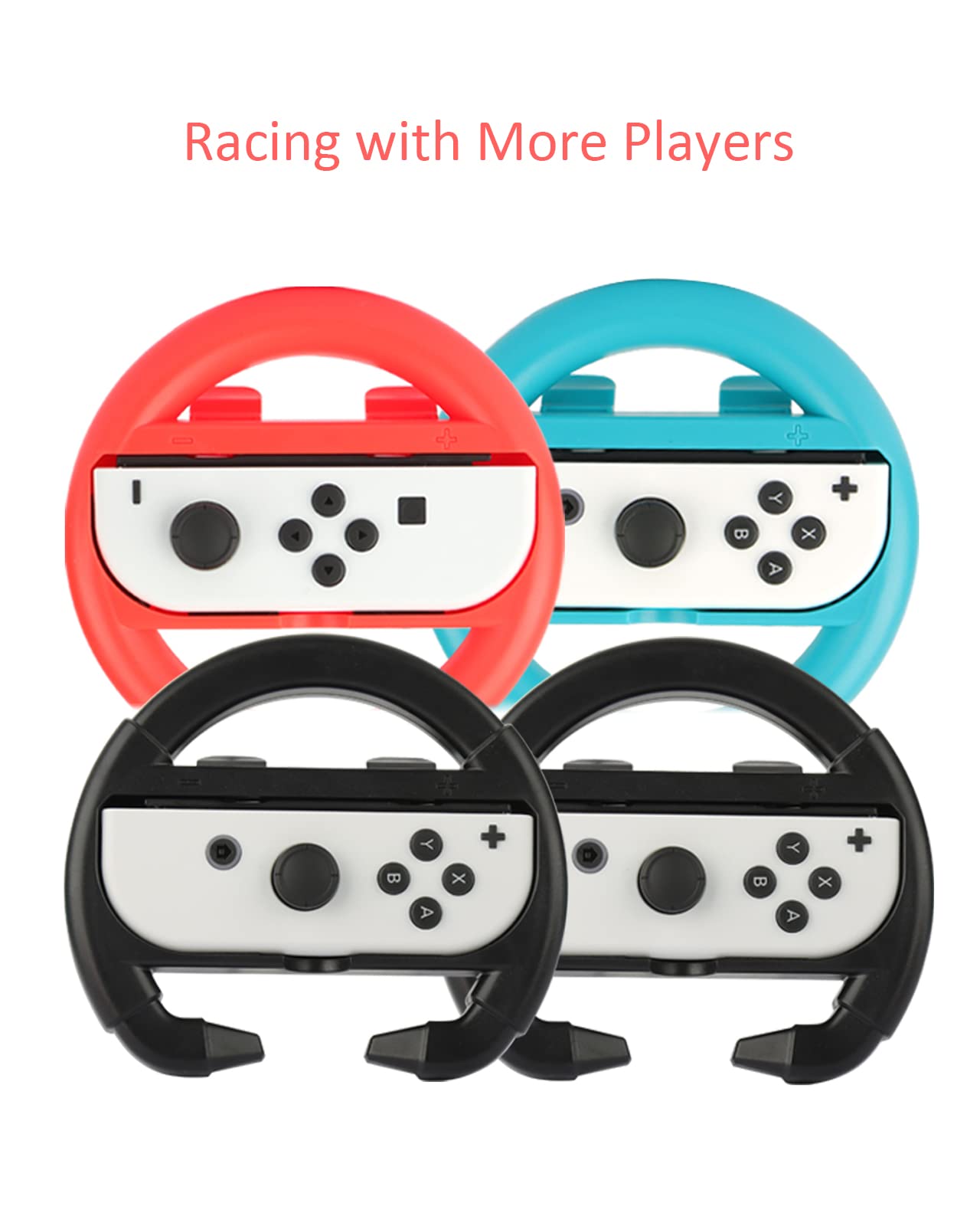 Switch Accessories OLED - Family Bundle Kit for Nintendo Switch OLED Console Users,28 in 1 Case and Screen Protector,Chargers Joy Con Grips Wheels and All Fun Accessories