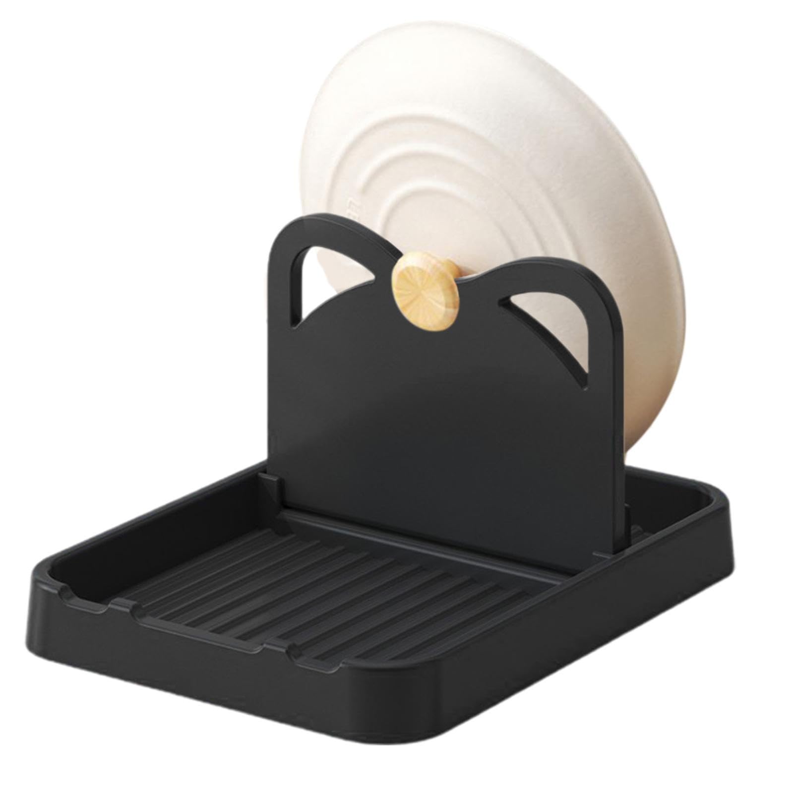 Pot Rack, Utensils Storage Rack, Foldable Pot Organizer, Pot Rack Organizer with Drip Tray, Spoon Holder Spatula Pan Cover Shelf, Multi functional Spoon Rest Pot Lid Holder For Cooking Utensils