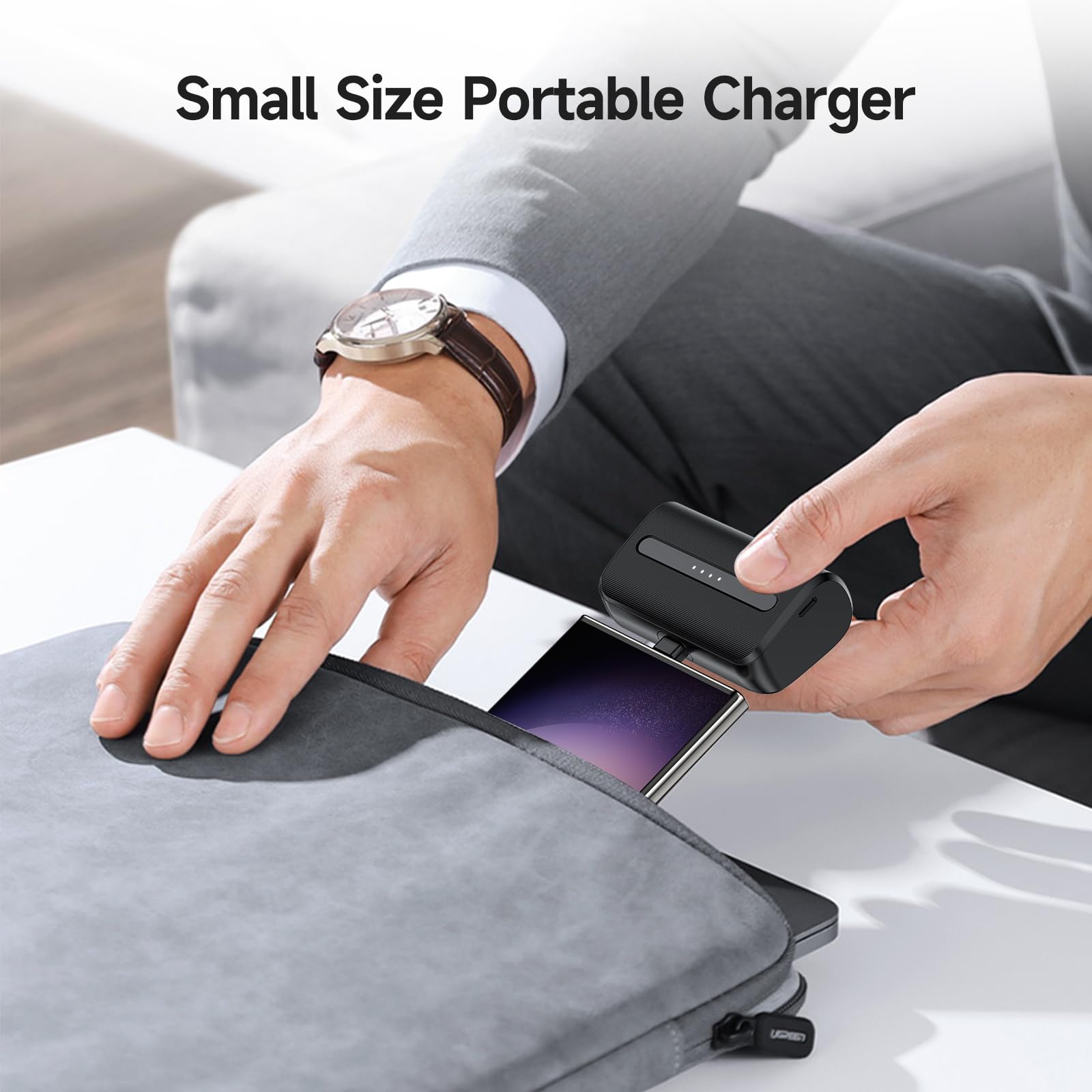 NEWDERY USB C Portable Charger 6600mAh,Small Power Bank, Mini Slim Batttery Pack External Phone Charger for iPhone 15 Pro Max/15 Plus/15 Pro/15/Samsung Galaxy S23 Ultra/Z Flip/Z Fold/Google/Andorid