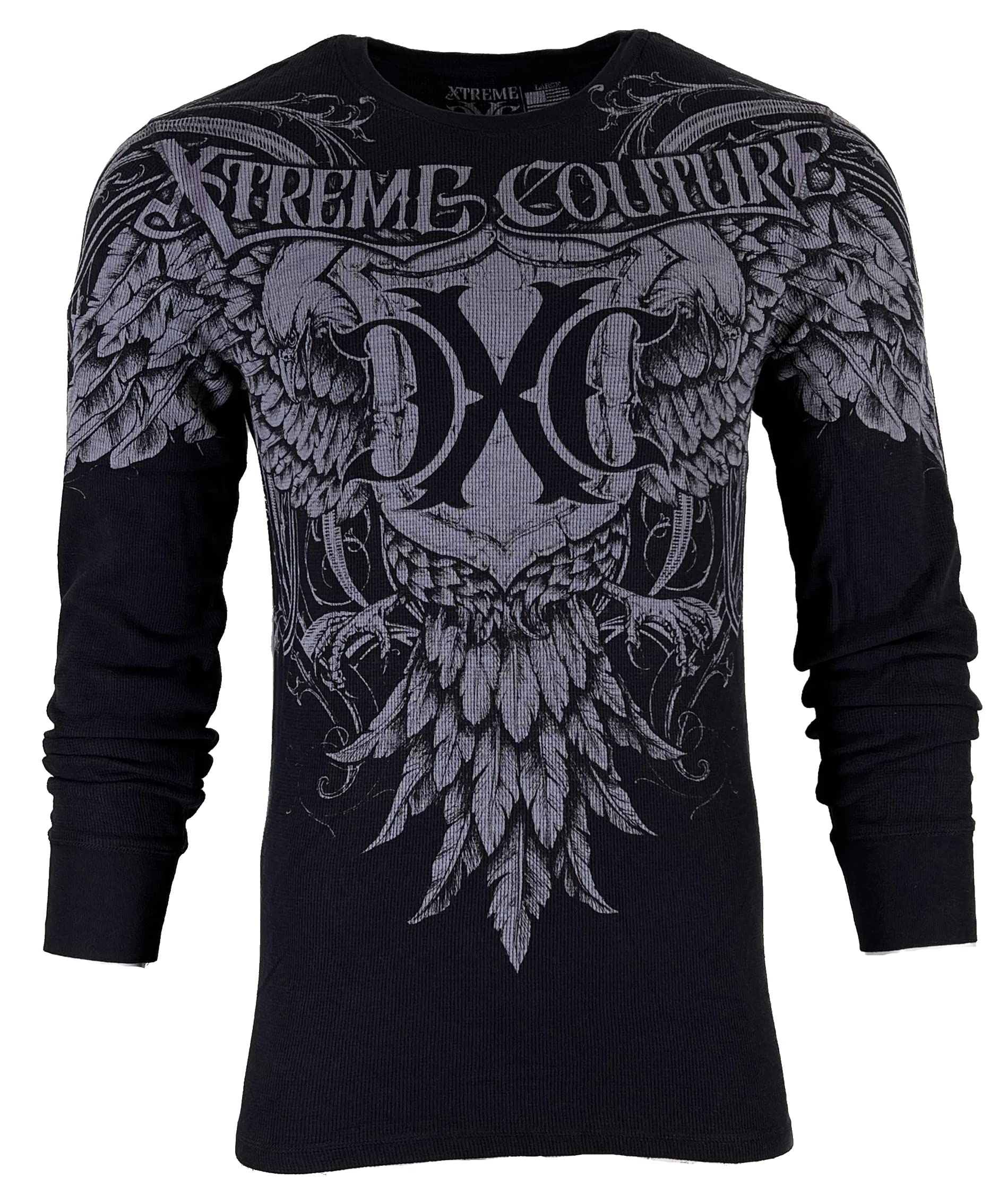 Xtreme Couture by Affliction Men's Thermal Shirt Daring Black XL
