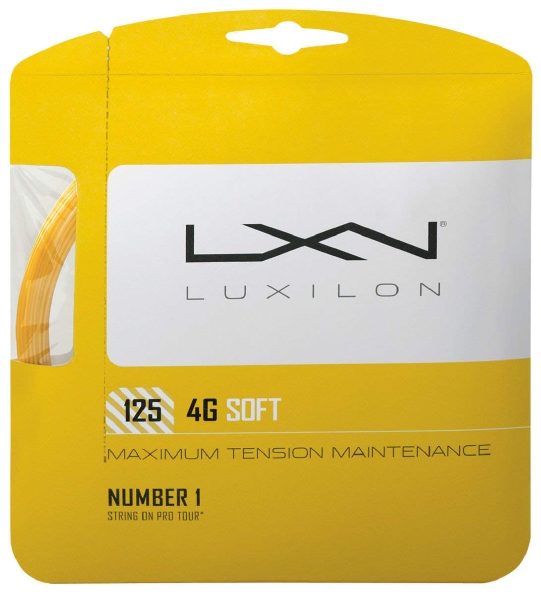 Luxilon 4G Soft Polymer - 125/16 Gauge Polyester (Poly) Tennis Racquet String 2-Pack (2 Sets Per Order)