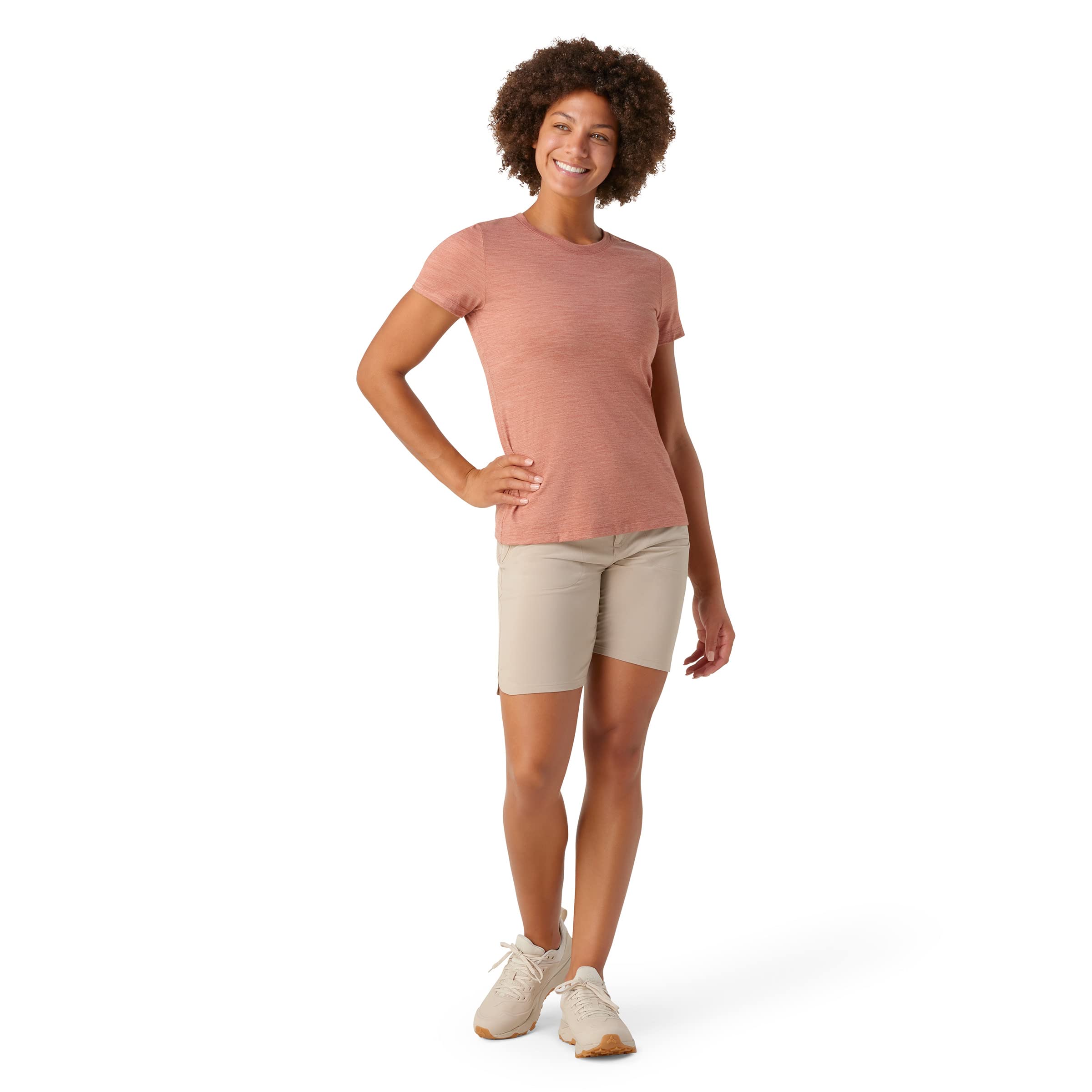 Smartwool Women's Merino Wool Base Layer โ Short Sleeve Tee (Regular Fit), Charcoal Heather, Medium