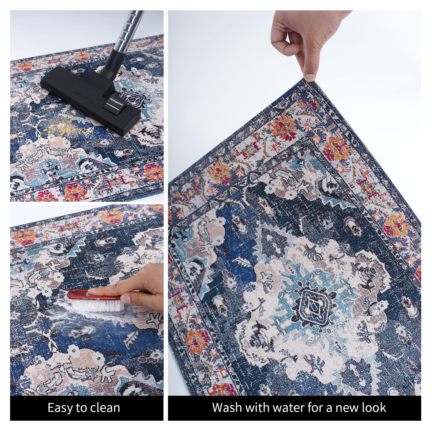 MATBAR Kitchen Mats for Floor 3 Piece Set Kitchen Rug Boho Non Slip Entryway Rug Sets Easy to Clean Laundry Room Rugs for Hallway