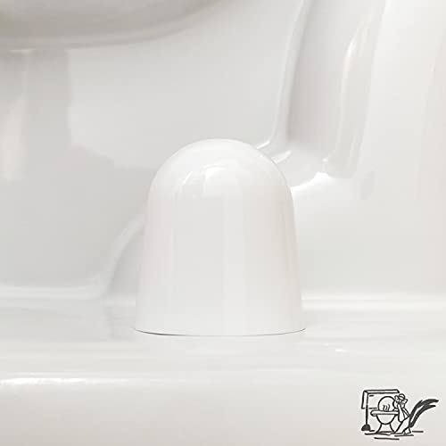 Stinky John's Tall Toilet Bolt Caps - Universal Fit with a Round Top - White Caps (2)