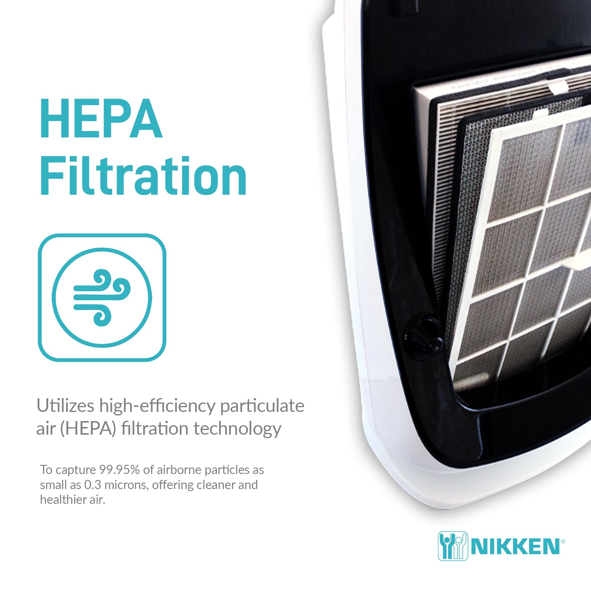 Nikken KenkoAir PurifierĀ® HEPA Filter Pack 1445 Replacement for KenkoAirĀ® Filter Purifier System 1441 - Activated Carbon Air HEPA Vacuum Cleaner Filters Air Purifier for Bedroom, Homes, and Offices