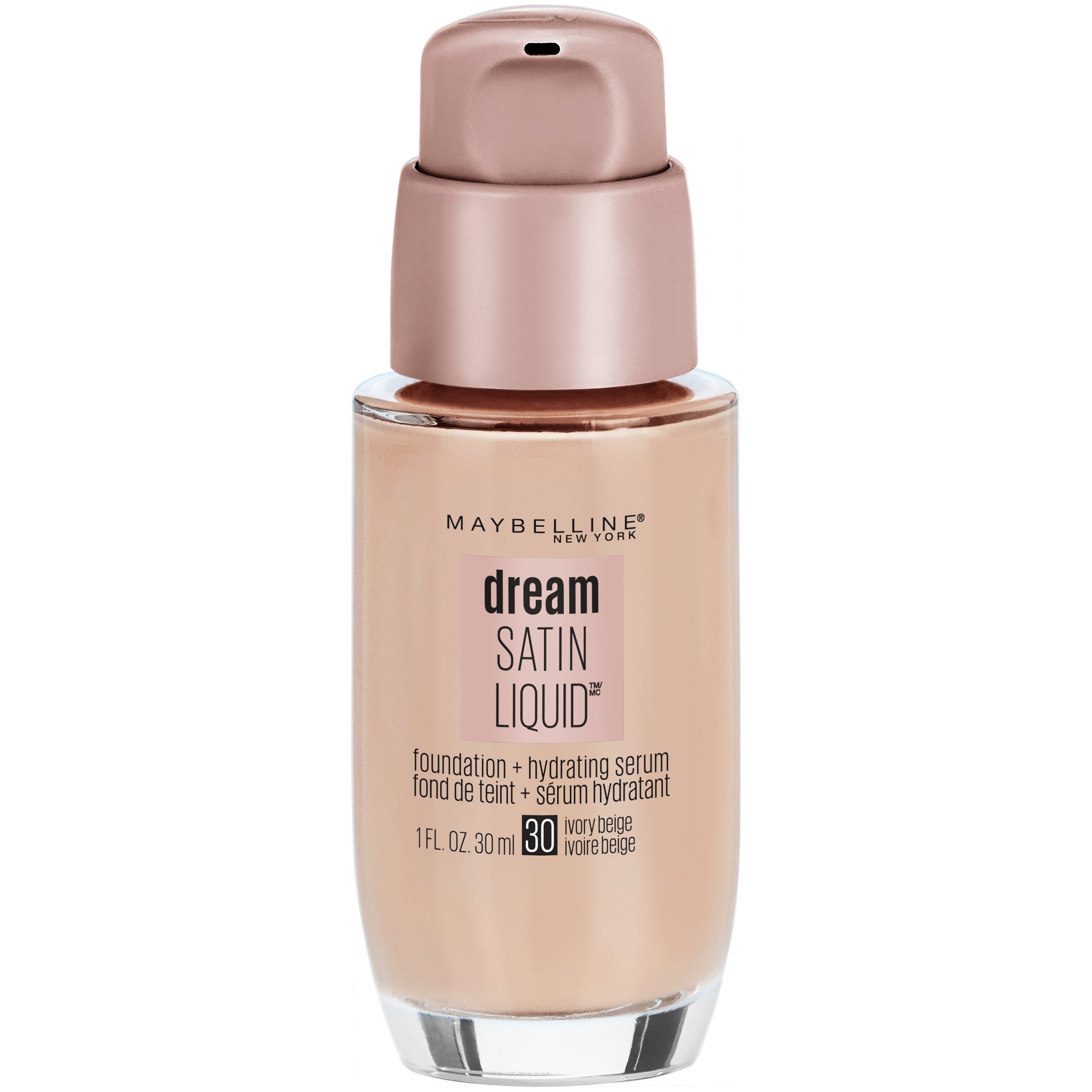 Maybelline New York Dream Satin Liquid Foundation, Ivory Beige [30], 1 oz