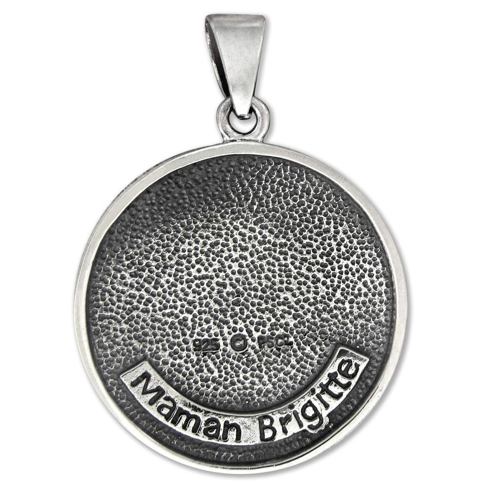 Moonlight Mysteries Sterling Silver Maman Brigitte Voodoo Loa Veve Symbol Pendant