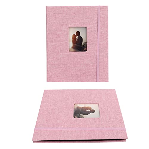 Photo Album, Mini Large Capacity Delicate Lightweight Photo Album for Ticket (pink)
