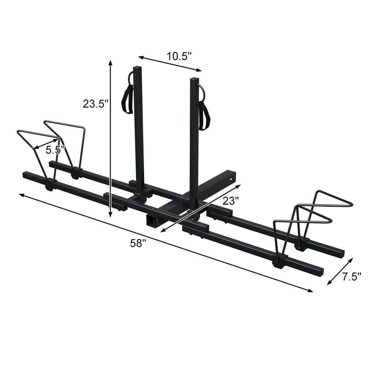 Luyao 4 Bike Bicycle Carrier Hitch Receiver Heavy Duty 2'' Mount Rack Truck SUV