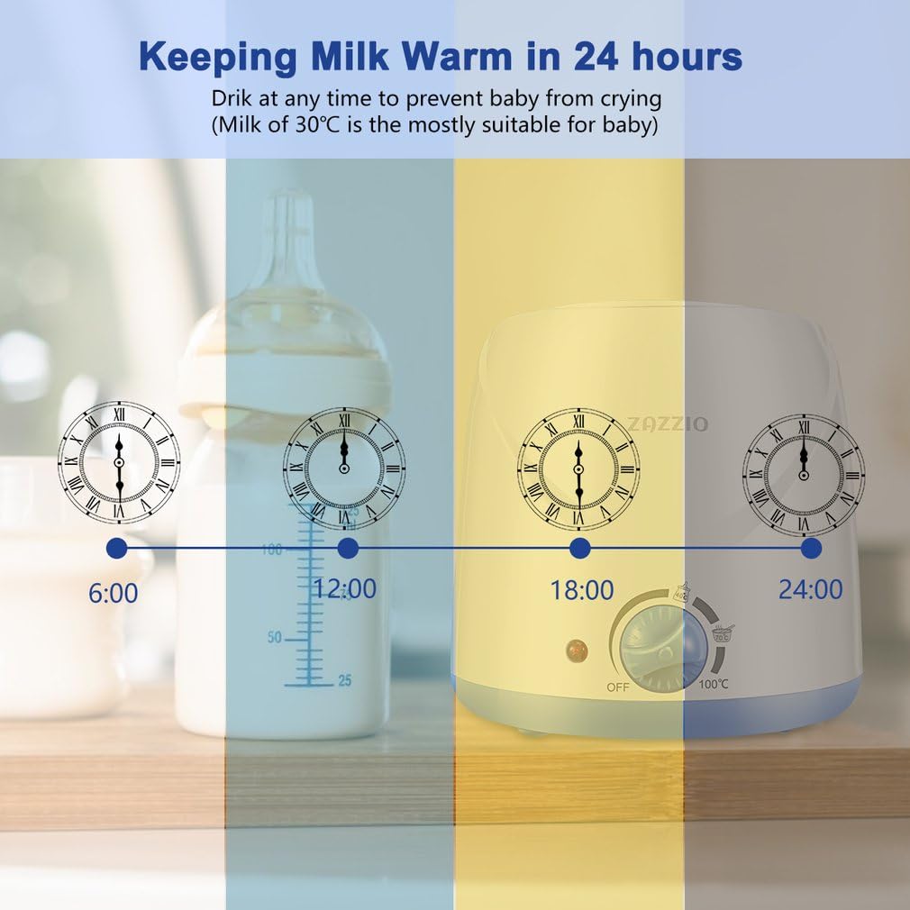 Portable Bottle Warmer, Fast Bottle Warmer For Breastmilk For All Bottles With Accurate Temperature Control And Automatic Shut-Off, Multifunctional Bottle Warmer On The Go For Insulation, Heating