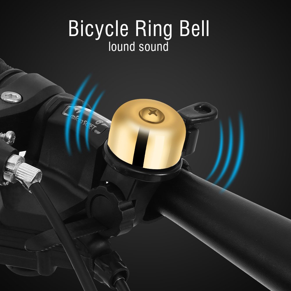 Owlike Brass Vintage Bicycle Bell, Loud Horn Black Mountain Bike Ringer Bell for Kids and Adults