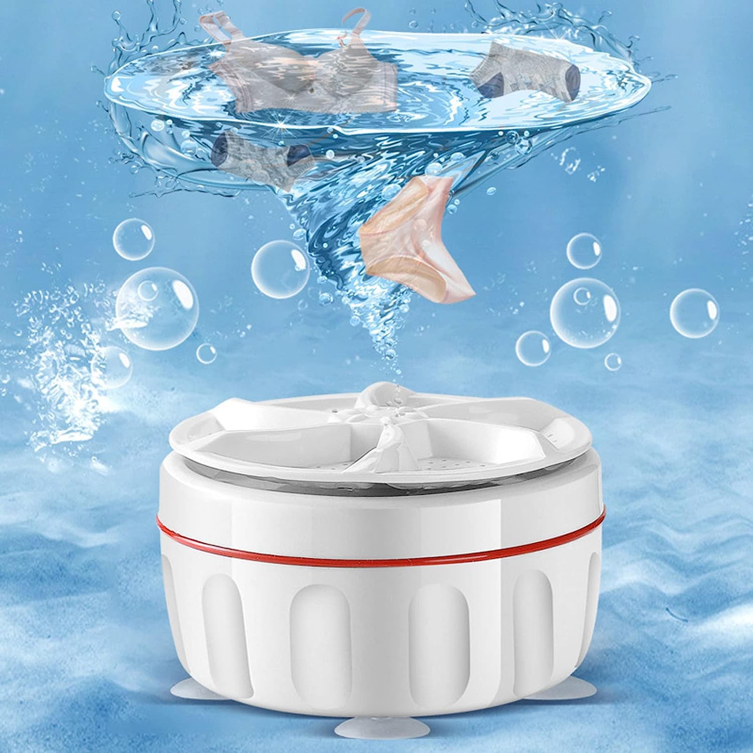 Newest Version of Washing Machine - Powerful Washing Machine with Suction Cups - USB Powered Washing Machine and Dishwasher for Home, Travel, Apartments and College Classrooms