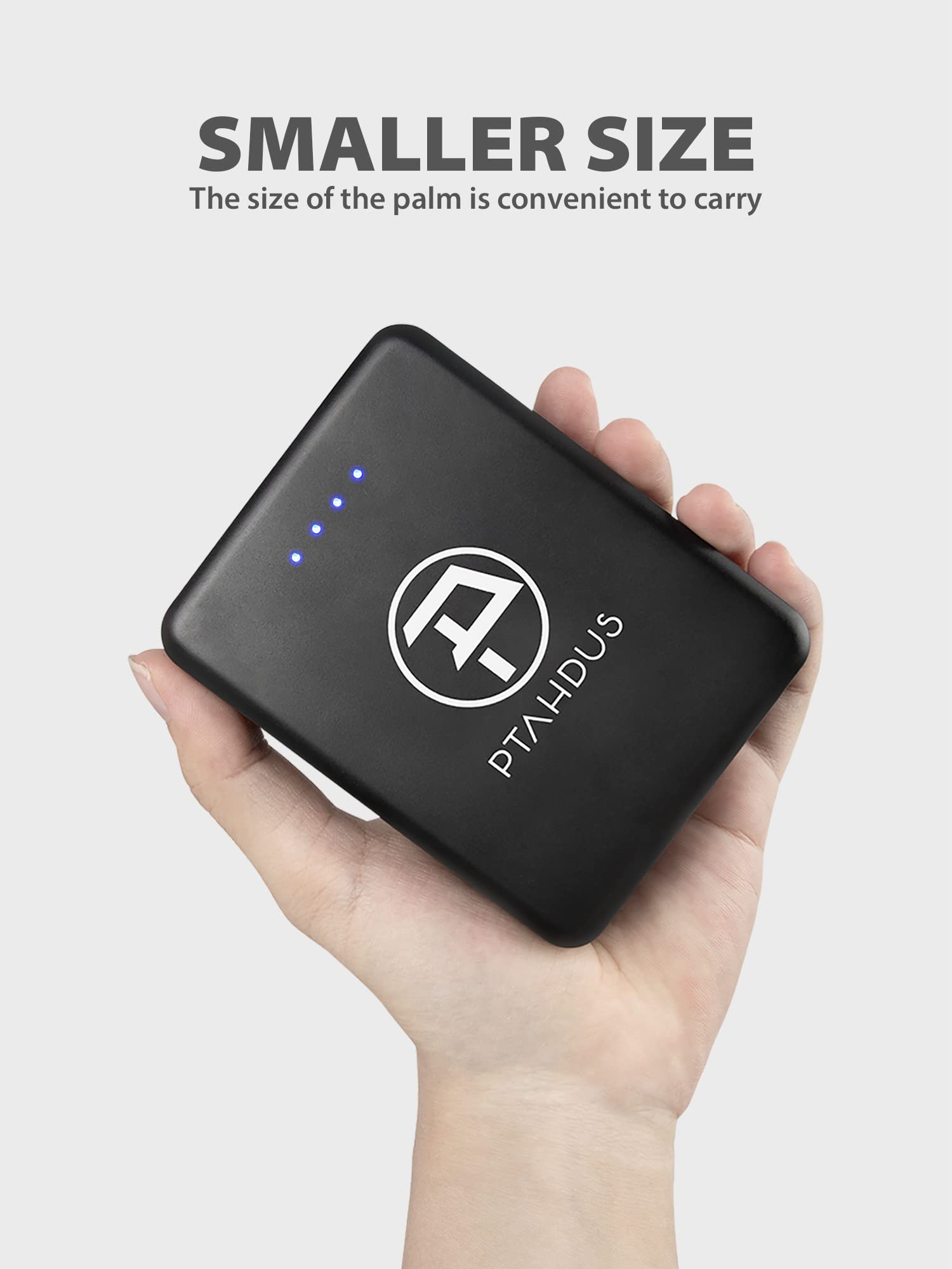 PTAHDUS 7.4 V Battery Pack with Charger Rechargeable Battery Power Bank 5000mAh for Heated Jackets, Heated Hoodies and Heated Vests
