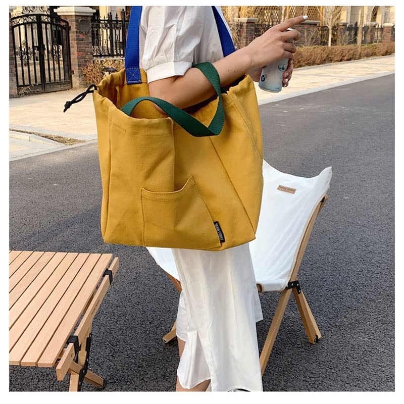 Thick Simple Canvas Shopping Tote Bag Women's Bag Shopping Bag Casual Large Capacity Handbag