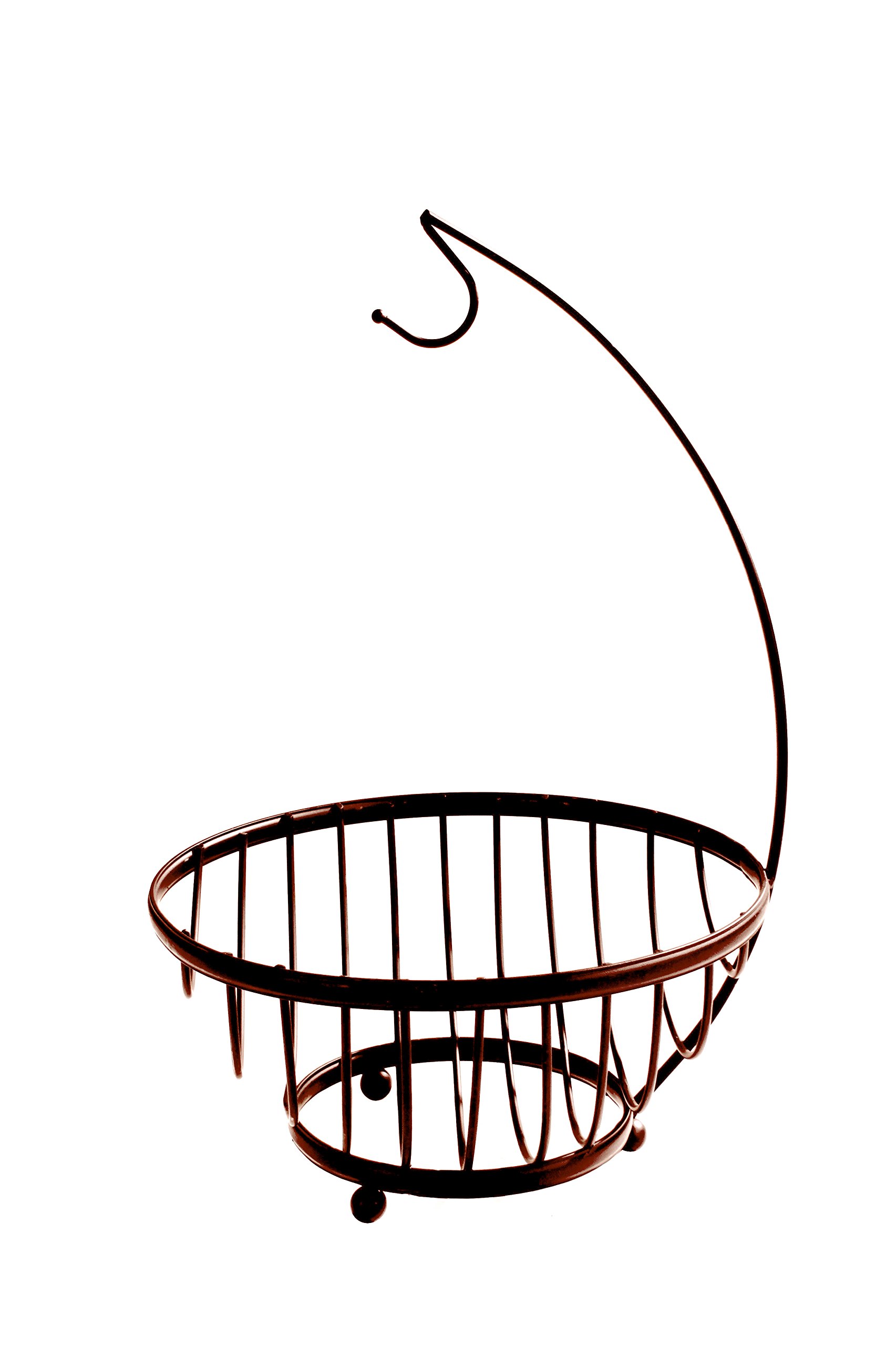 Spectrum Ashley Tree Hanger Basket, Produce Saver Banana Holder & Open Wire Fruit Bowl for Kitchen Counter & Dining Table, Bronze