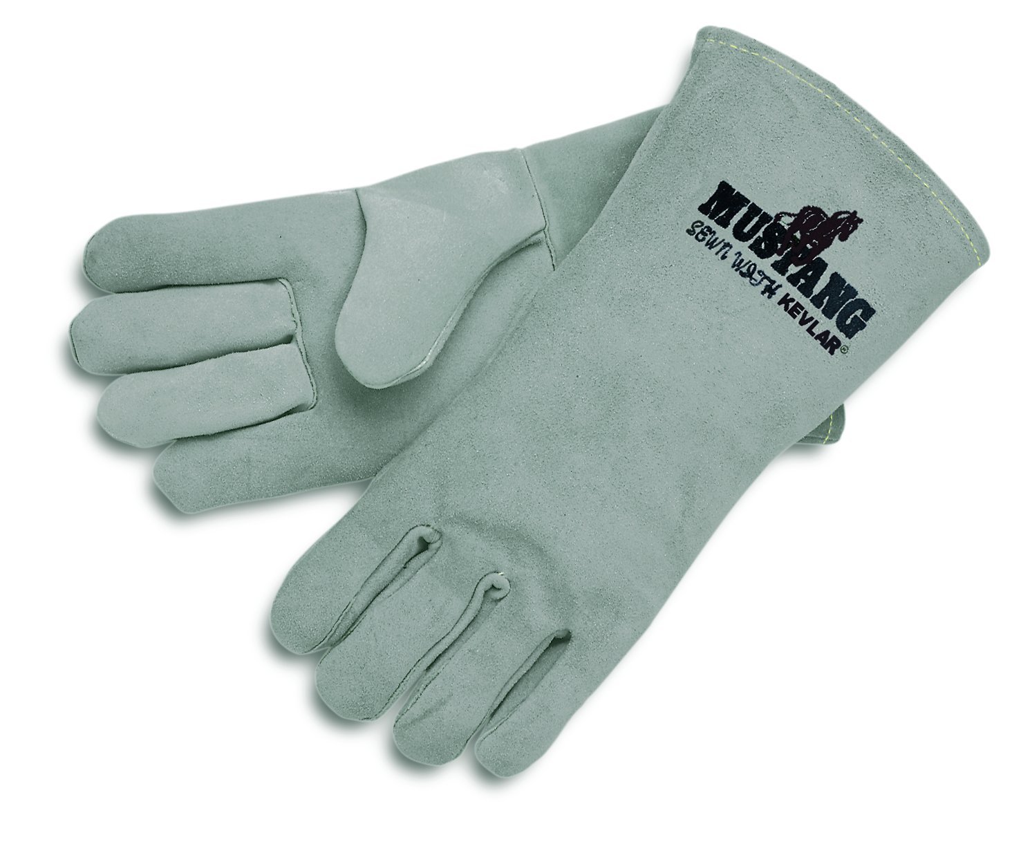 MCR Safety 4700 Mustang Cow Leather Premium Select Welder Gloves, 13" 1-Piece Back with Reinforced Thumb, Sewn with Dupont Kevlar Thread, Insulated, X-Large, 1-Pair