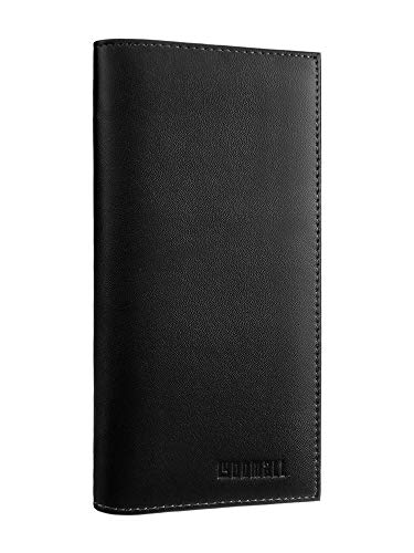 LYOOmaLL Leather Checkbook Cover for Personal Checkbook, Checkbook Cover For Women & Men, RFID Blocking Checkbook Holder Wallet for Duplicate Checks