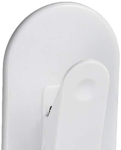 Spectrum Diversified Fridge Chip, Bag Refrigerator, Set of 2 Heavy Duty Magnets With Clip for Photos & Cards, No Size, White