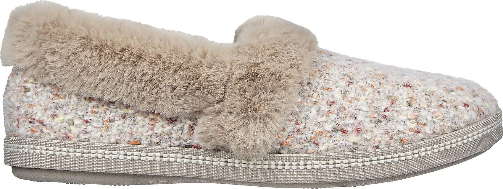 Skechers Women's Cozy Campfire-Lazy Sundaze Slipper, Taupe Multi, 7.5
