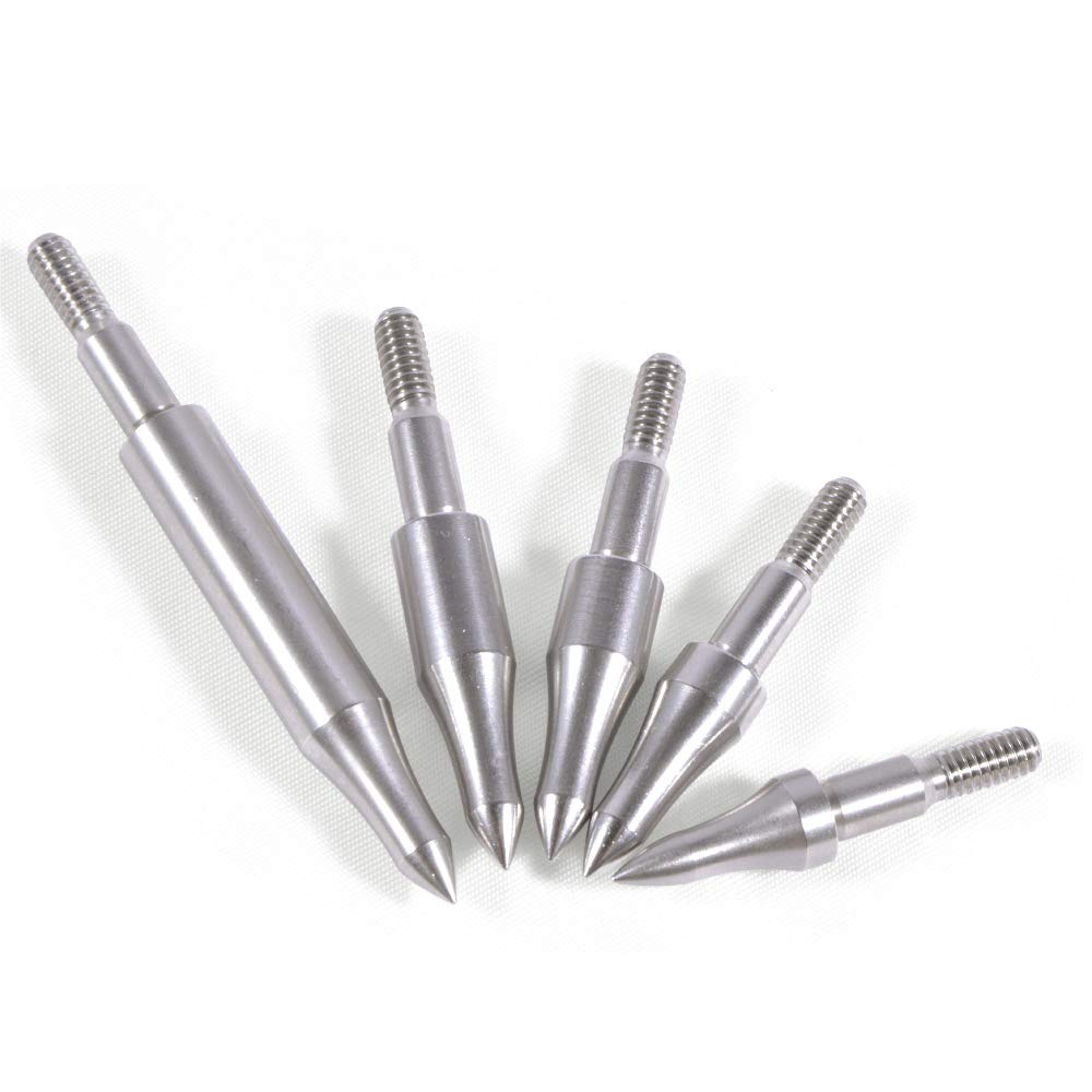 SHARROW 12 pcs Archery Field Points 75/100/125/150/200/250/300 Grain Broadheads Target Practice Field Tips Hunting Arrow Tip Screw-in Arrowhead for Recurve Compound Bow Crossbow (75grain)