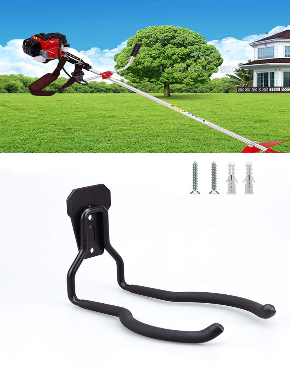 Power Tool Hanger String Trimmer Hangers, Trimmer Hanger, Trimmer Rack Holder, Weed Wacker Hanger, Weed Eater Hangers for Garage Wall, Perfect for Garage Tool Organizers and Storage, No Trimmer