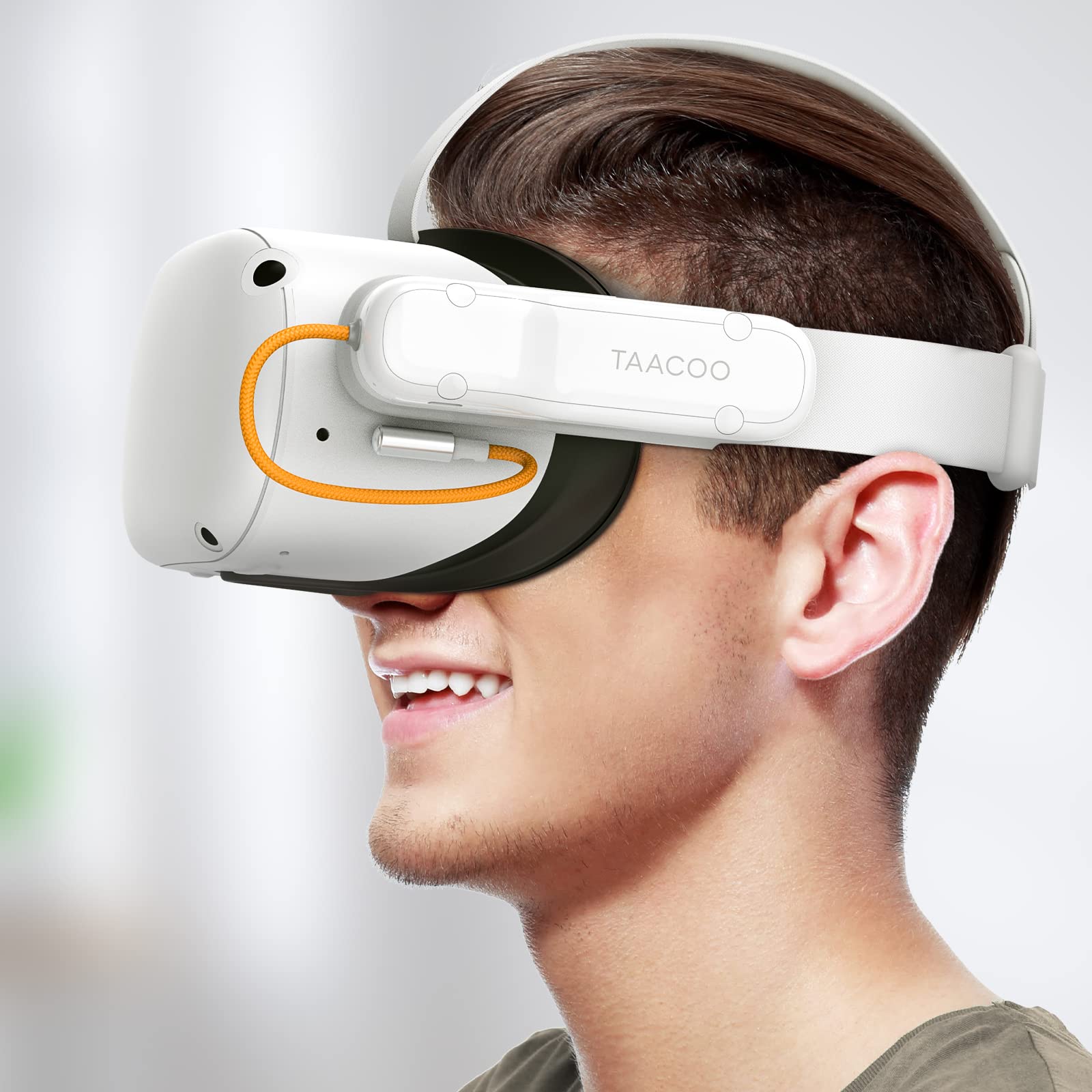 TAACOO Battery Pack for Quest 2 | Accessories for Quest 2 Headset, Lightweight and Portable VR Extended Power Compatible with Quest 2 Original Strap and Elite Strap