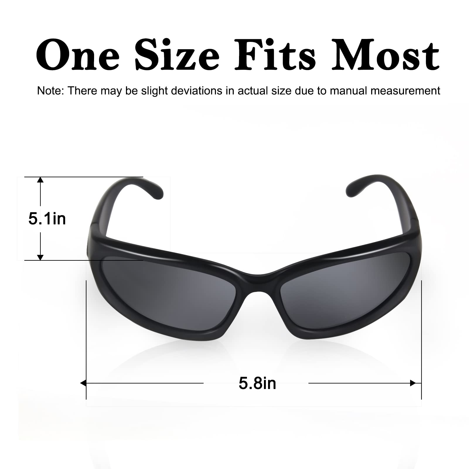 milramtob Y2K Wrap Around Sunglasses Trendy Silver Glasses Retro 90s Shades Women Futuristic