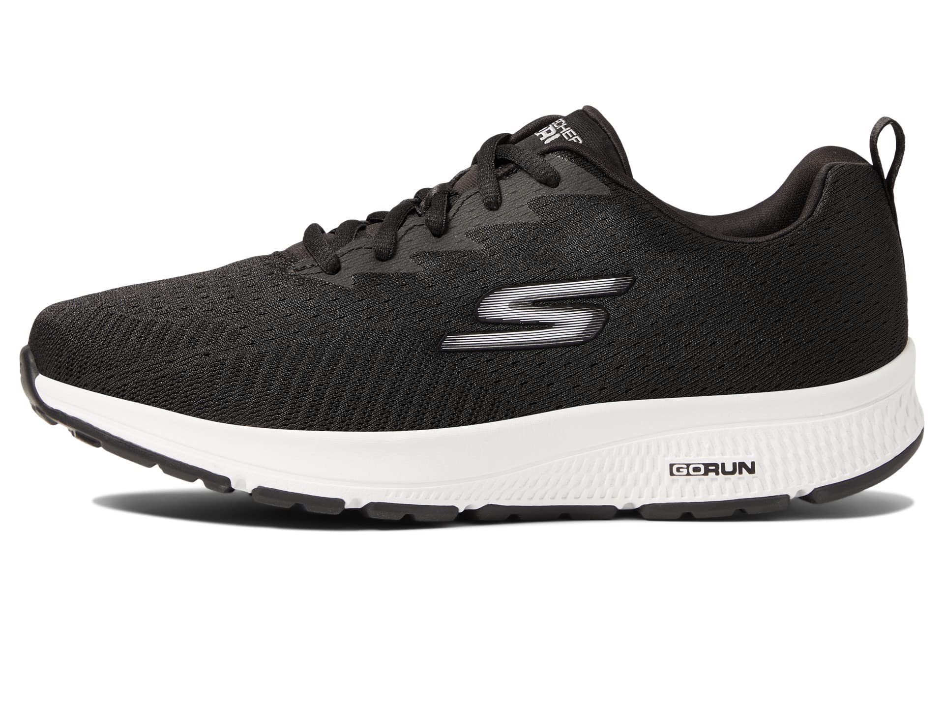 Skechers Women's GO Run CONSISTENT-Energize Sneaker, Black/White, 8.5
