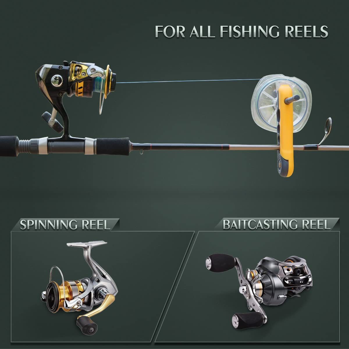 SNAIL TRAIL 3-in-1 Fishing Combo Kit, Electric Line Stripper & Hook Sharpener with Portable Spooler. Automatic Fish Wire Remover, Spinning & Baitcaster Reel Winder, Rod Spooling Machine, Gifts for Men