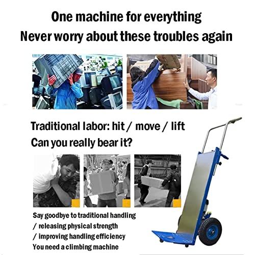 WTHOME Hand Truck Stair Climber Electric, 200 kg Capacity - Sack Rodel Labor-Saving Hand Truck, with Maintenance-Free Brushless Motor, Removable Battery, S-Shaped Support Arm