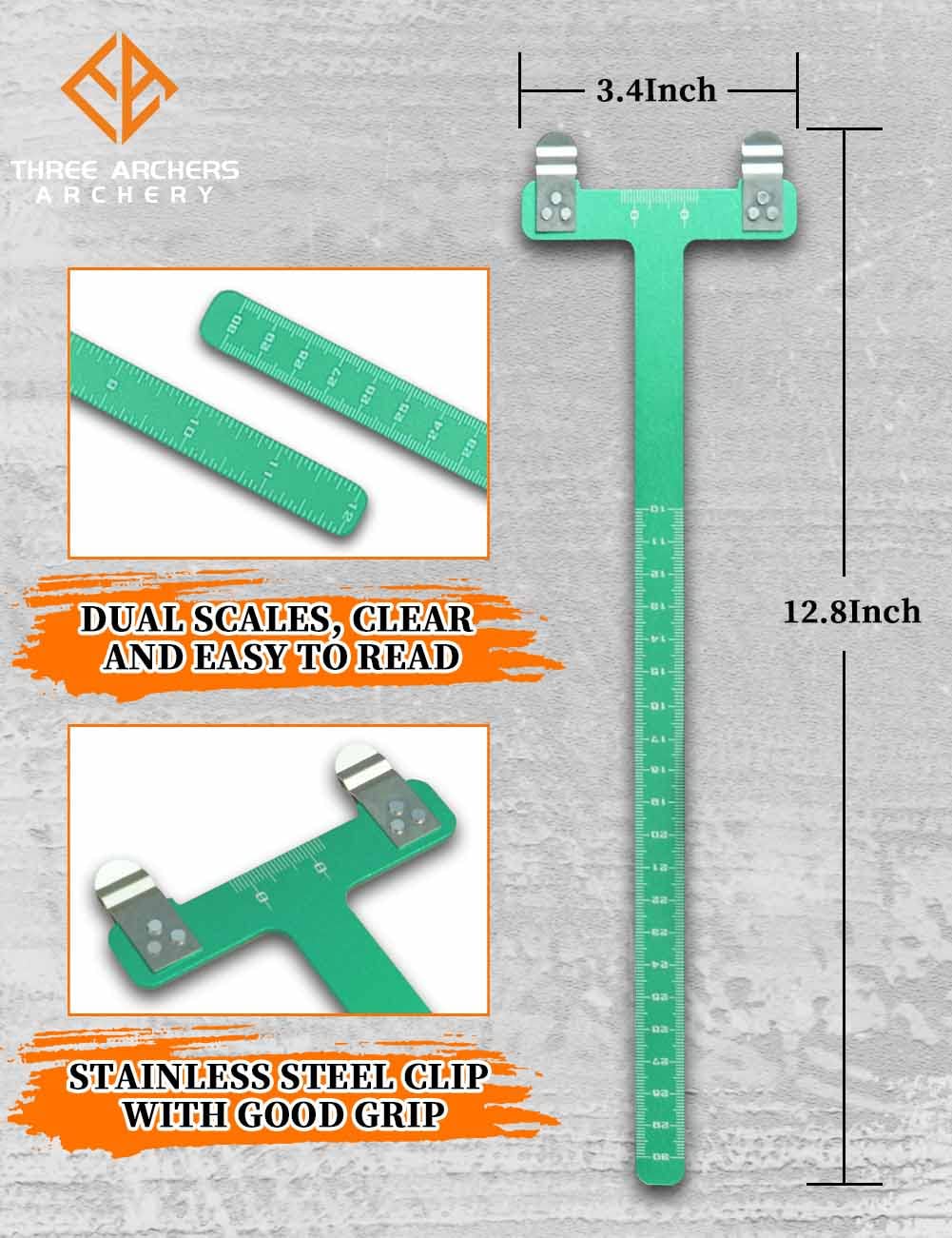 THREE ARCHERS Archery T Bow Square Set Bowstring Nocking Point Buckle Piler for Recurve Bow Hunting Bow (Green)