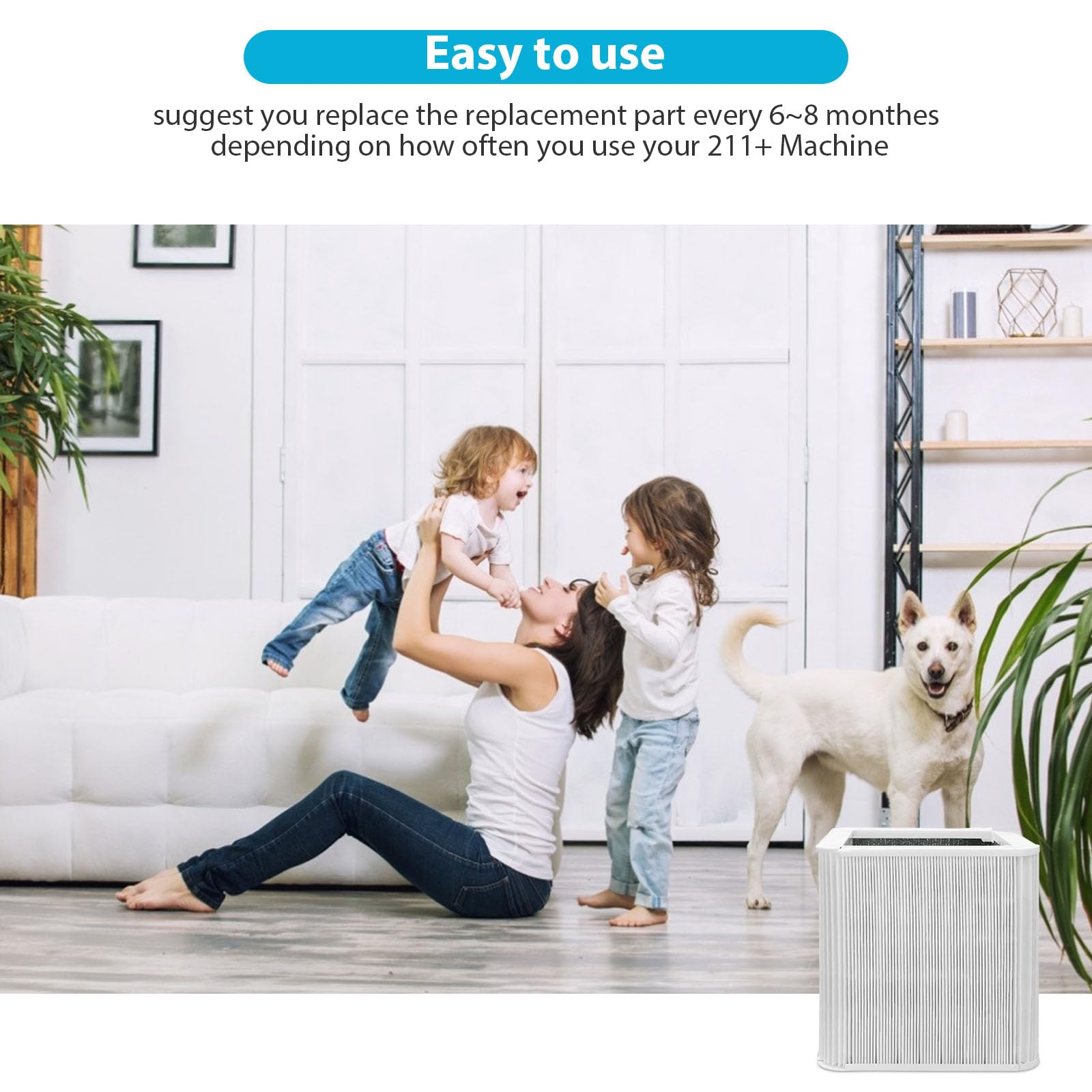PIGUOAT Replacement Part Fit for Blueair 211+ and Max