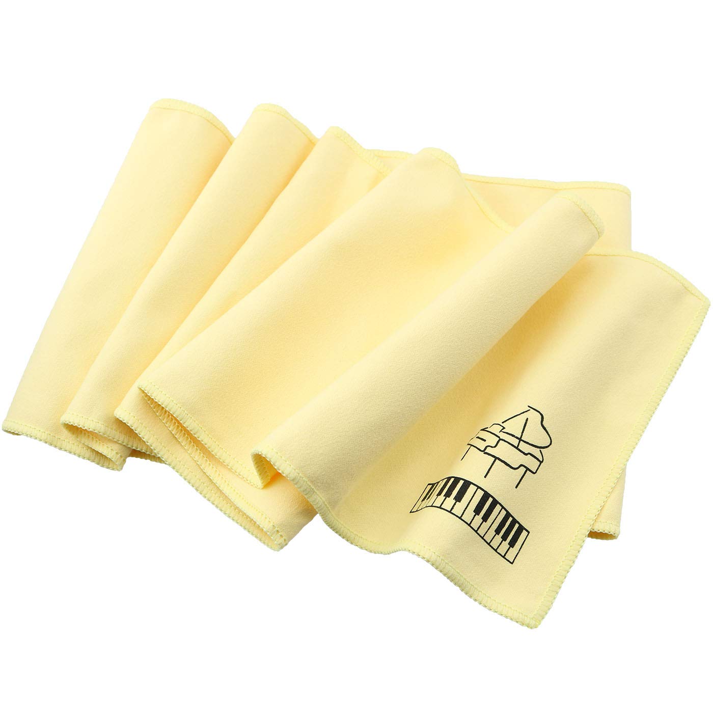 Ruiwaer Yellow Piano Key Cover Keyboard Dust Proof Flannel Cloth for 88 Keys Electronic Keyboard, Digital Piano, Yamaha, Casio, Roland, Consoles