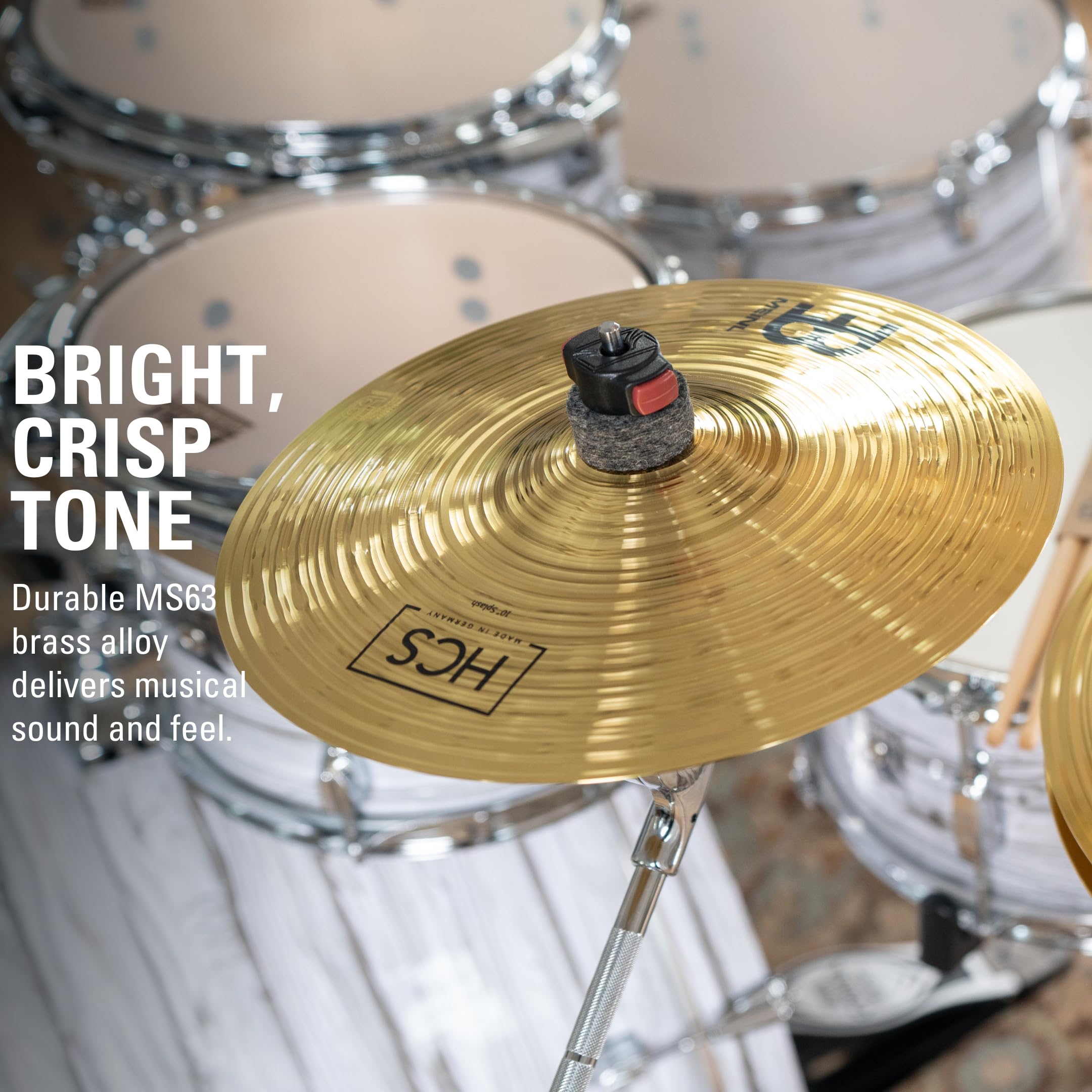 Meinl Cymbals HCS 10" Splash Cymbal for Drum Set β Made in Germany β Traditional Medium Brass, 2-Year Warranty, (HCS10S)
