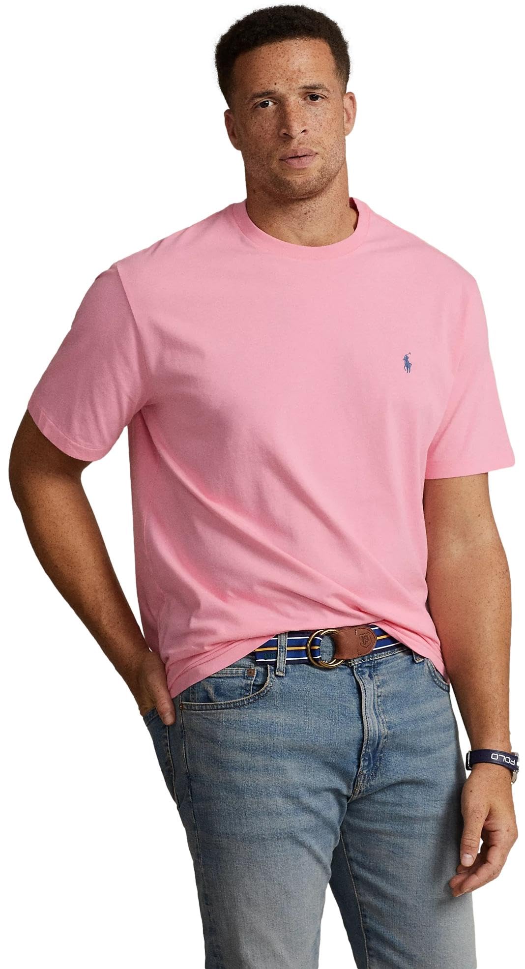 POLO RALPH LAUREN Mens Big & Tall Crew Neck T-Shirt (3XB, Black)