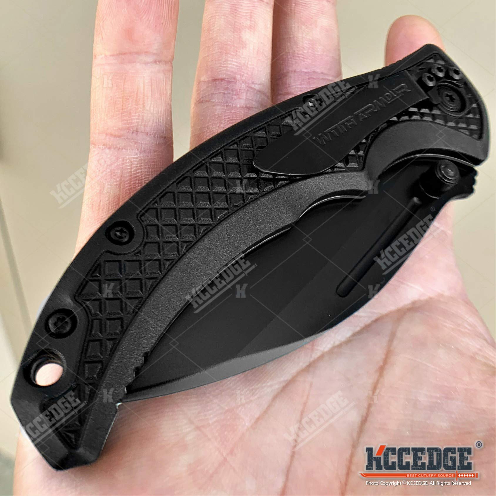 Pocket Knife Camping Accessories Survival Kit 8" Tactical Knife Black Oxide 440 Stainless Steel Blade Using a Modified Lock Back And Safety Lock Design Hunting Knife Camping Gear 79774